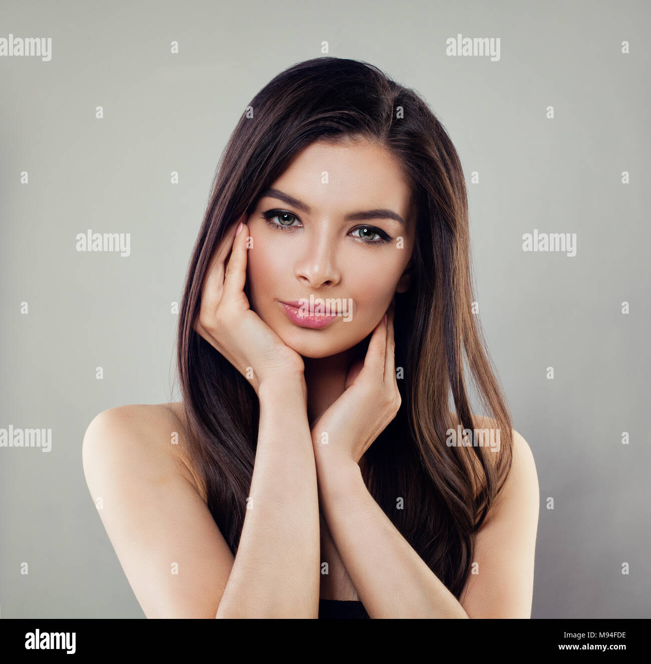 Healthy long hair beauty model woman hi-res stock photography and ...