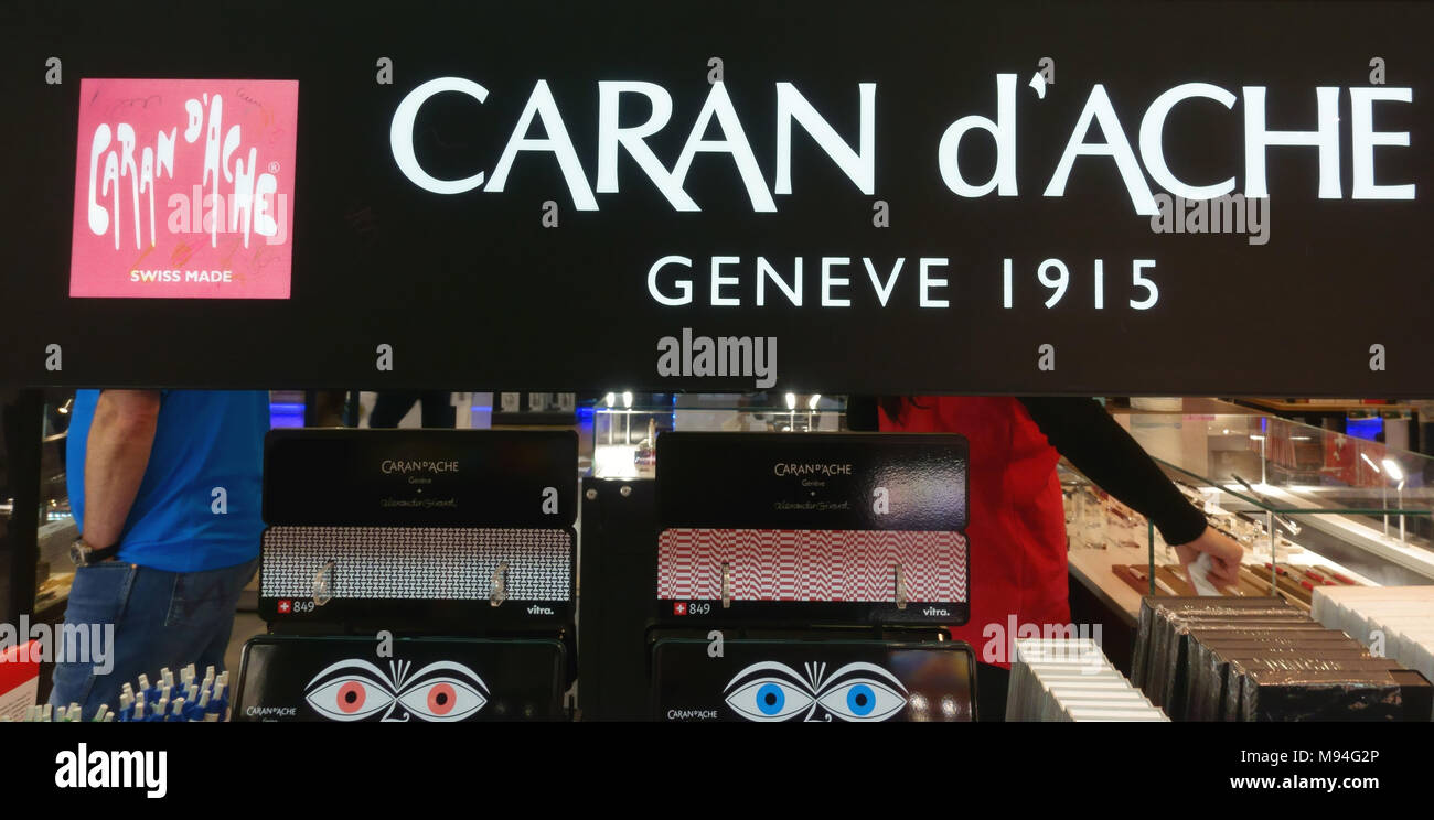 caran d'ache crayon logo Geneva Switzerland Stock Photo - Alamy