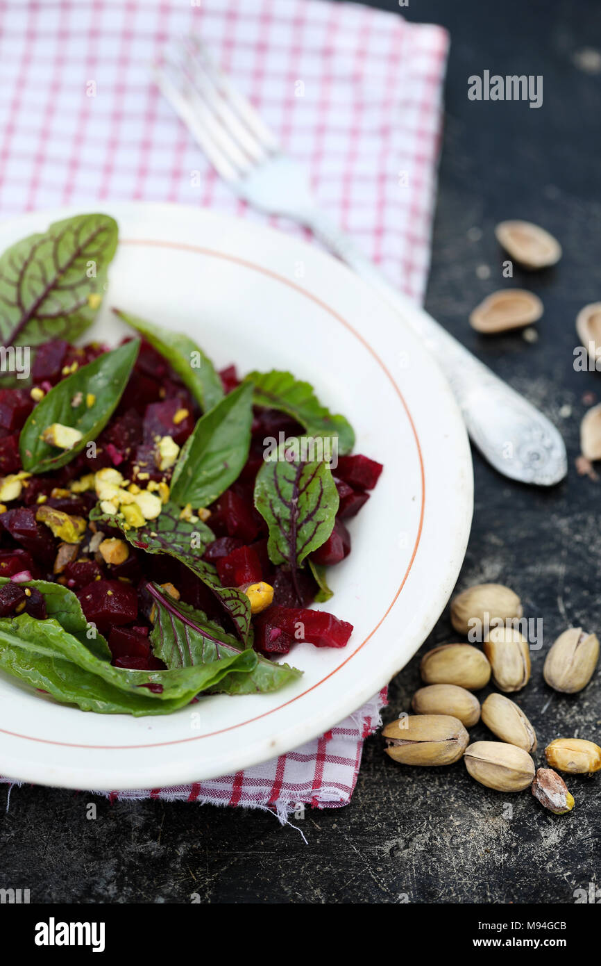 Roasted beet root salad Stock Photo - Alamy