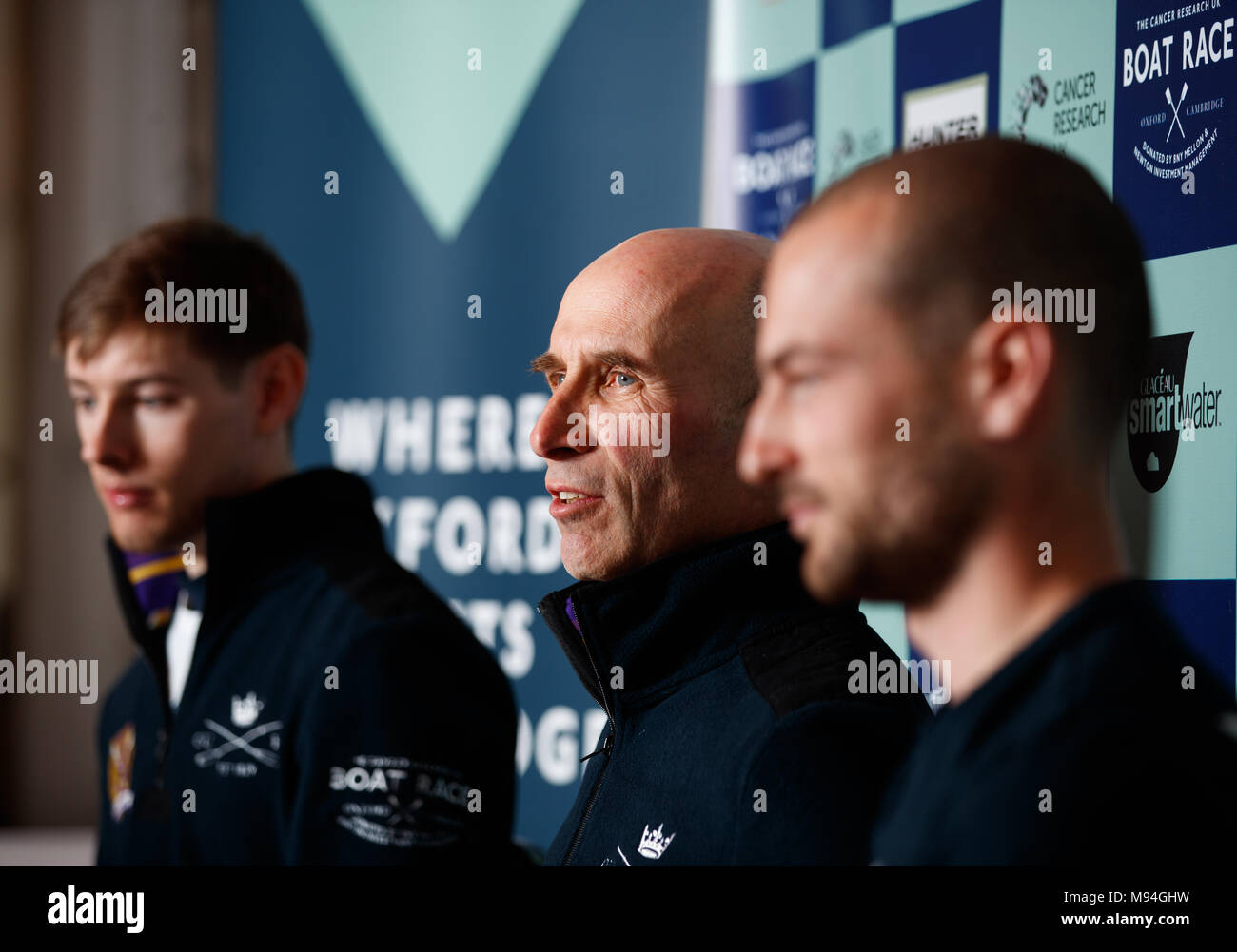 Oxford universitys mens blue boat coach sean bowden hi-res stock ...