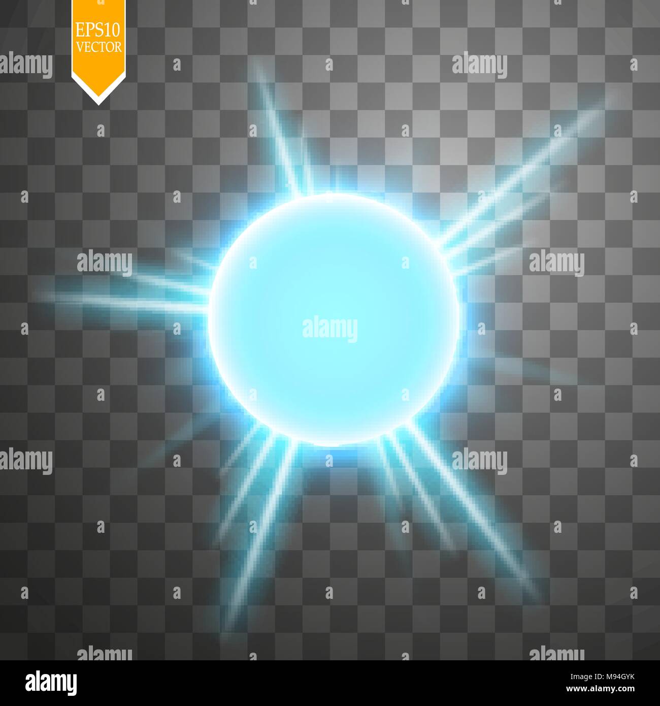Light digital star on the transparent background Stock Vector Image ...