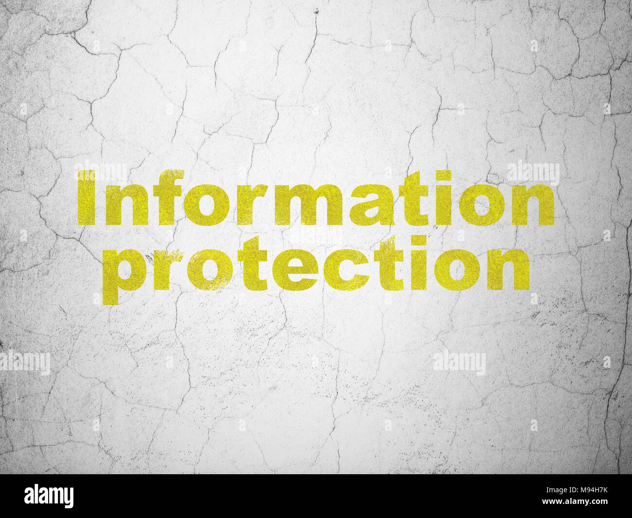 Security concept: Information Protection on wall background Stock Photo ...