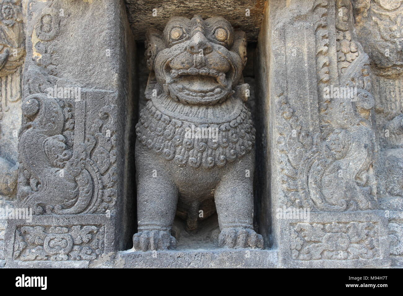 detailed sculpture of the reliefs of Prambanan temple, one of the most ...