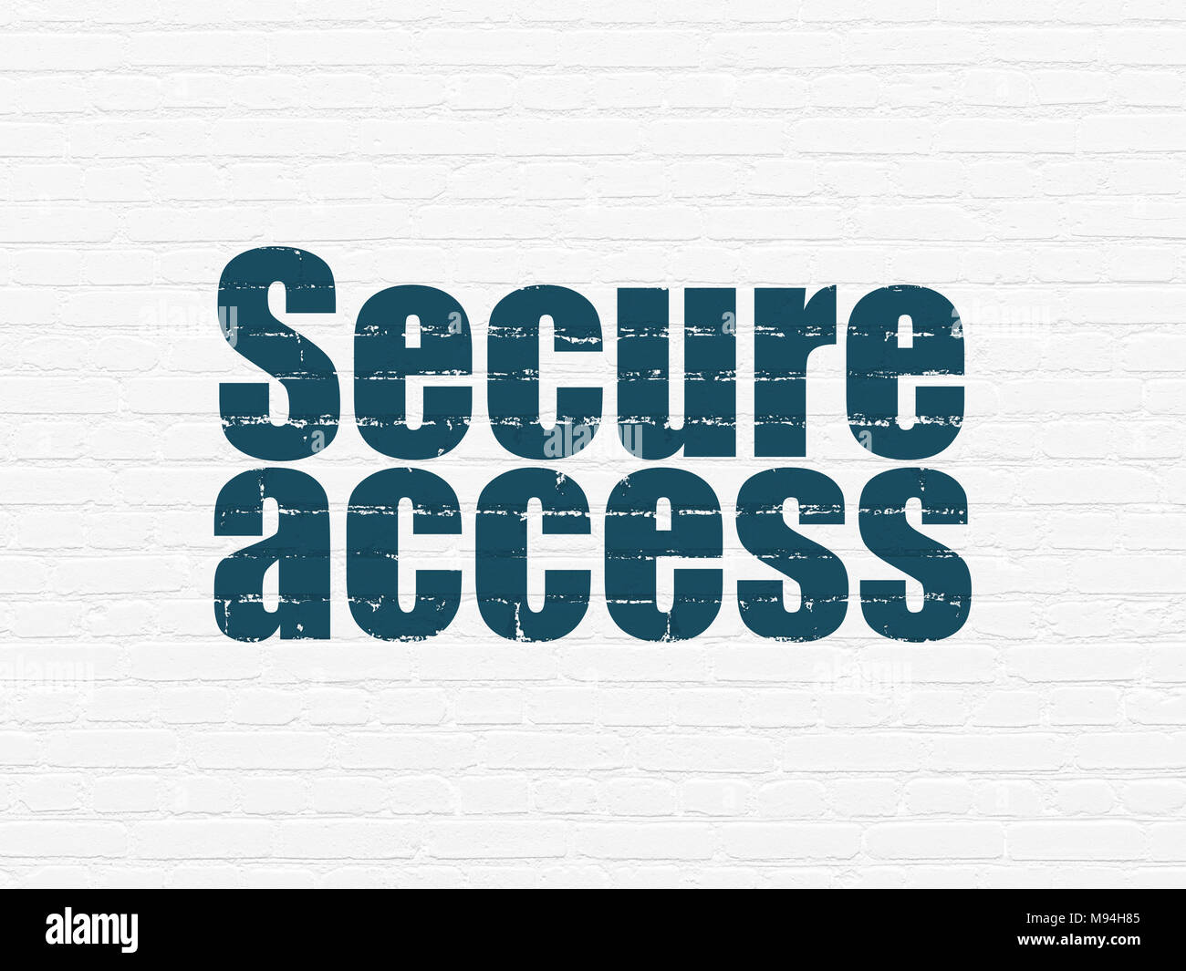 Protection concept: Secure Access on wall background Stock Photo - Alamy
