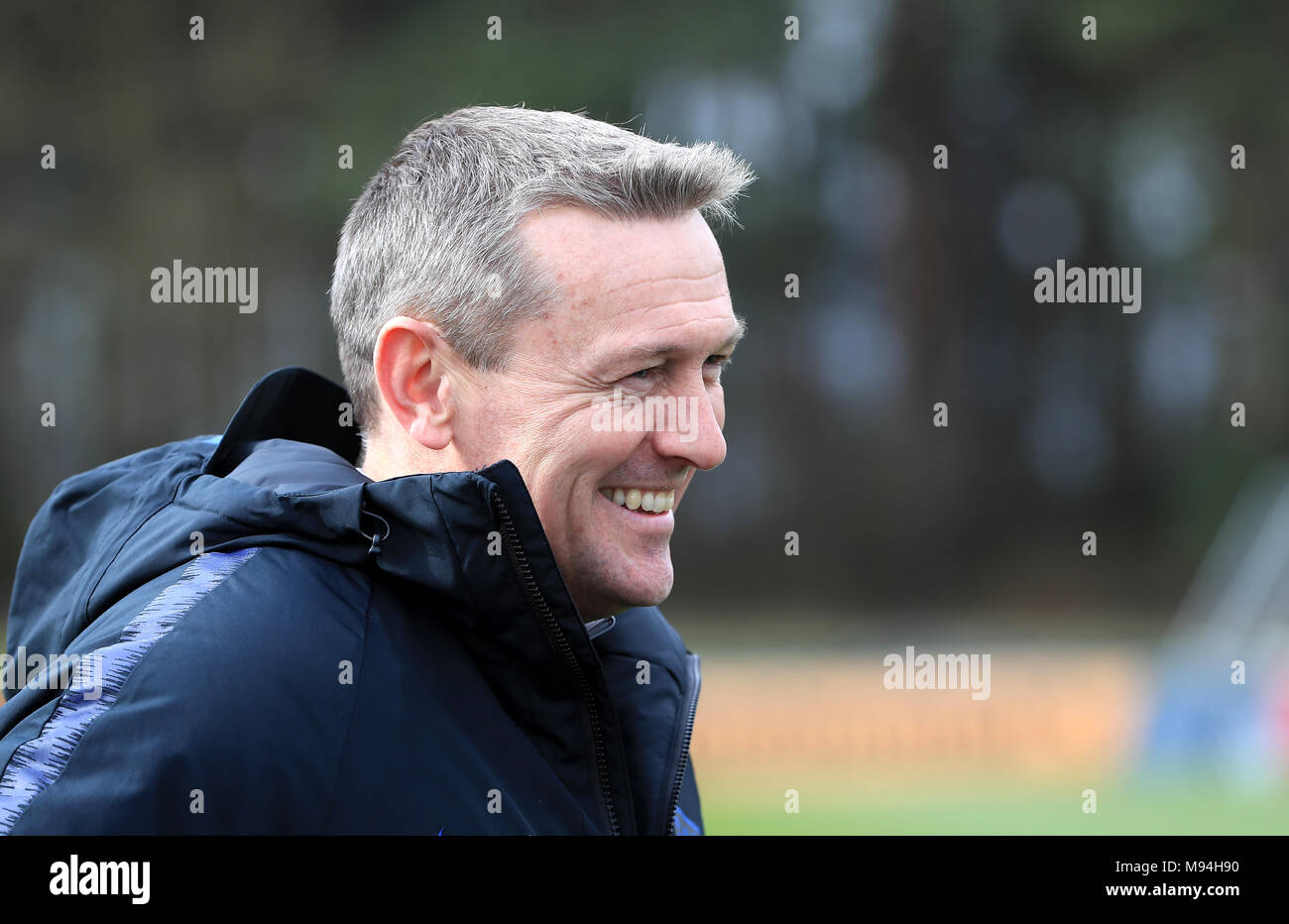 England U21 Manager Aidy Boothroyd during a training session at St ...