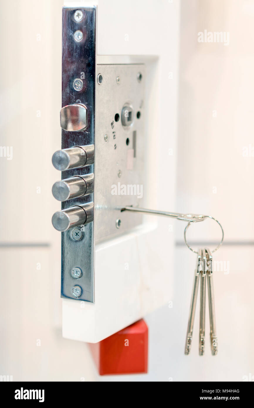 The design of the door lock Stock Photo - Alamy