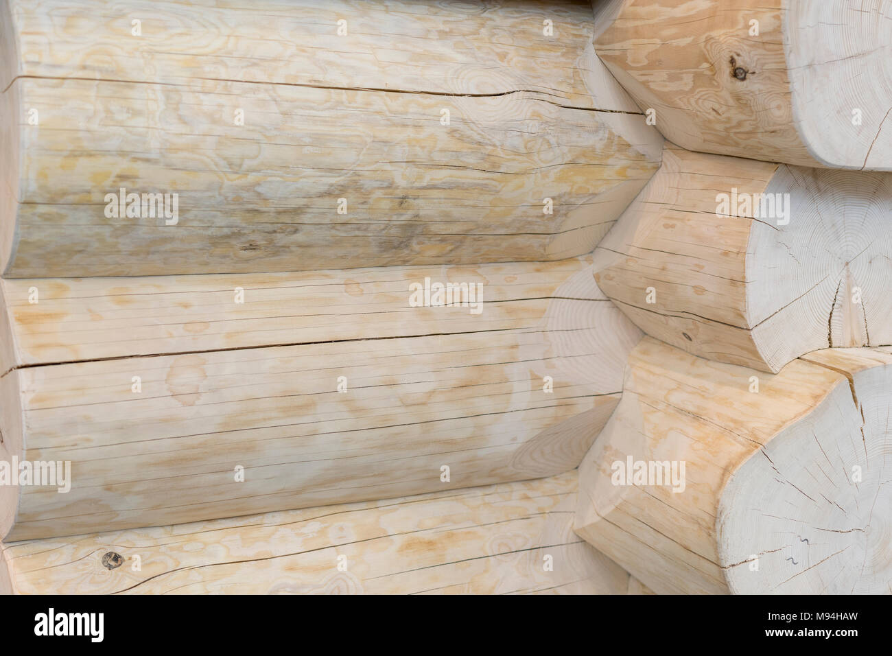 The angle of the new wooden house Stock Photo - Alamy