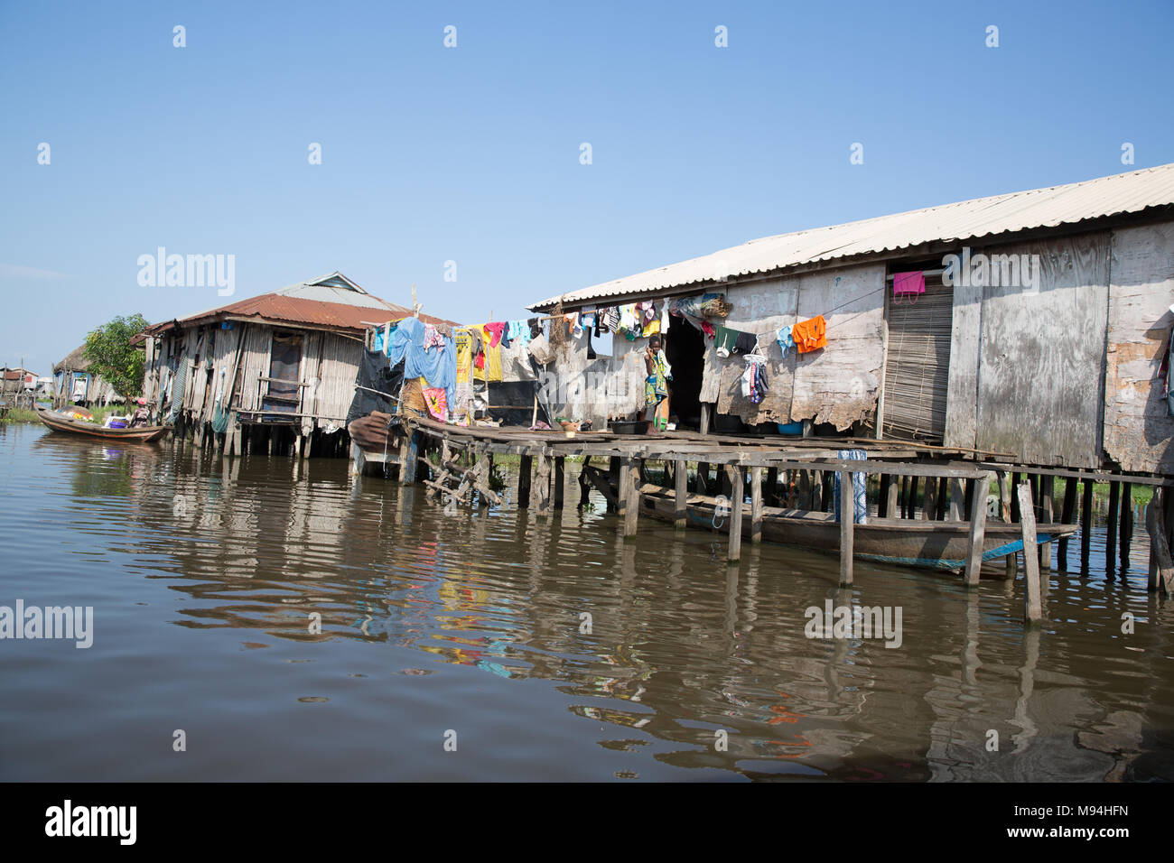 House in Ganvie village, southern Benin Stock Photo - Alamy