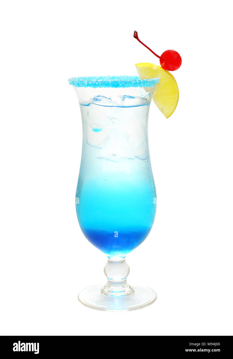 Blue alcohol cocktail on white Stock Photo - Alamy