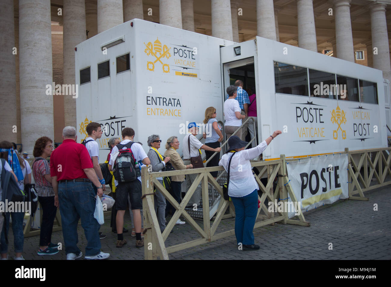 Vatican City. Vatican Post Office at the Wednesday general audience in ...