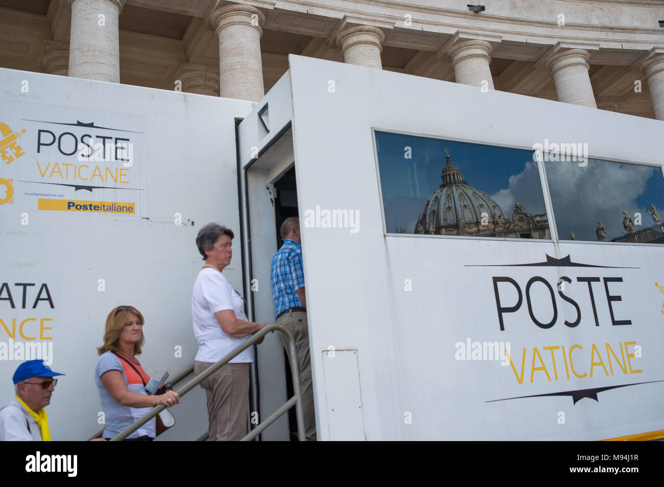 Vatican City. Vatican Post Office at the Wednesday general audience in ...