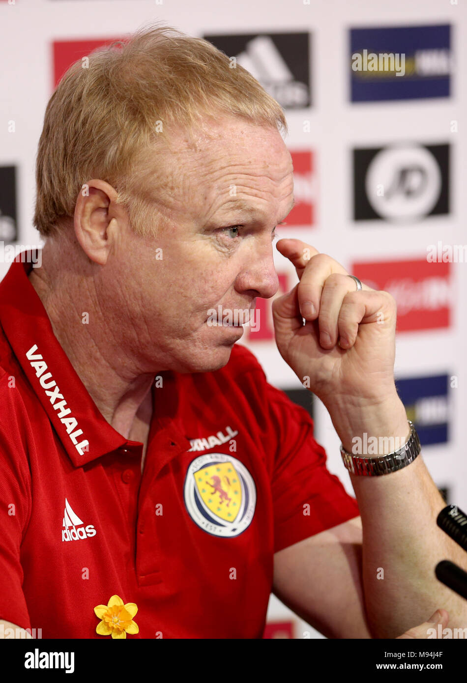 Scotland manager Alex McLeish during a Press Conference at Hampden Park ...