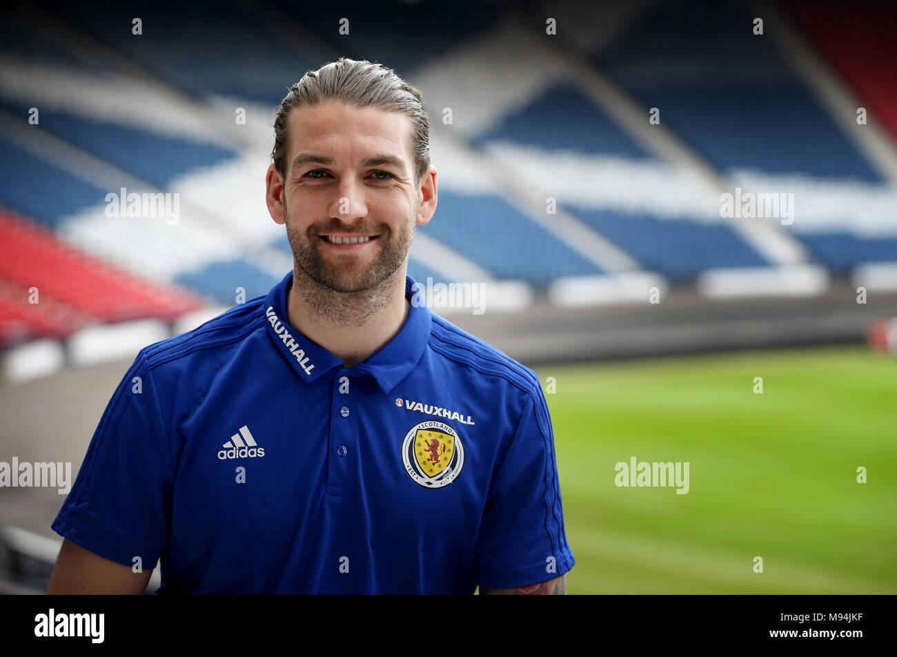 Scotland's Charlie Mulgrew during a Press Conference at Hampden Park ...