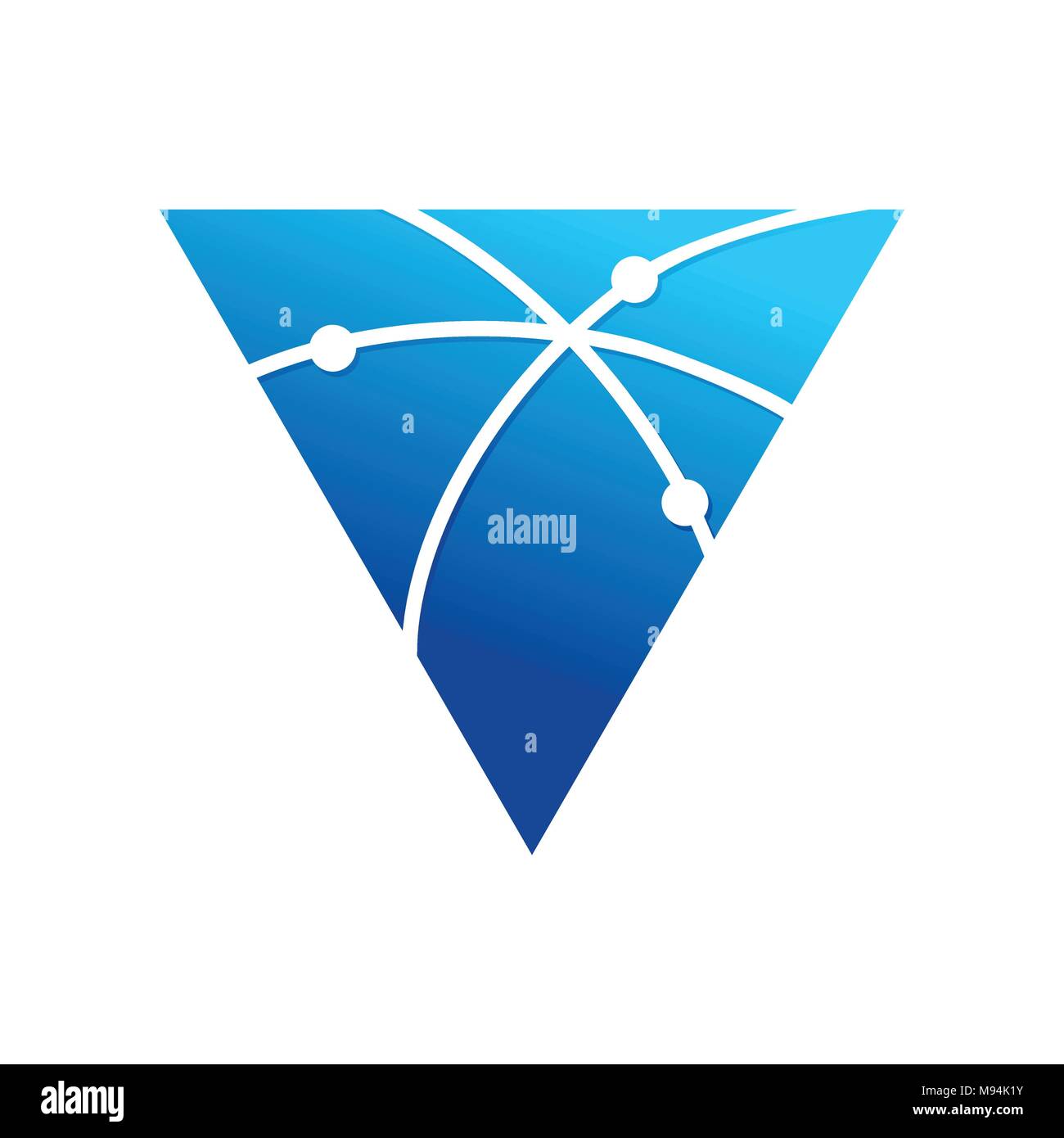 Broadband Communication Path Triangle Vector Symbol Graphic Logo Design ...