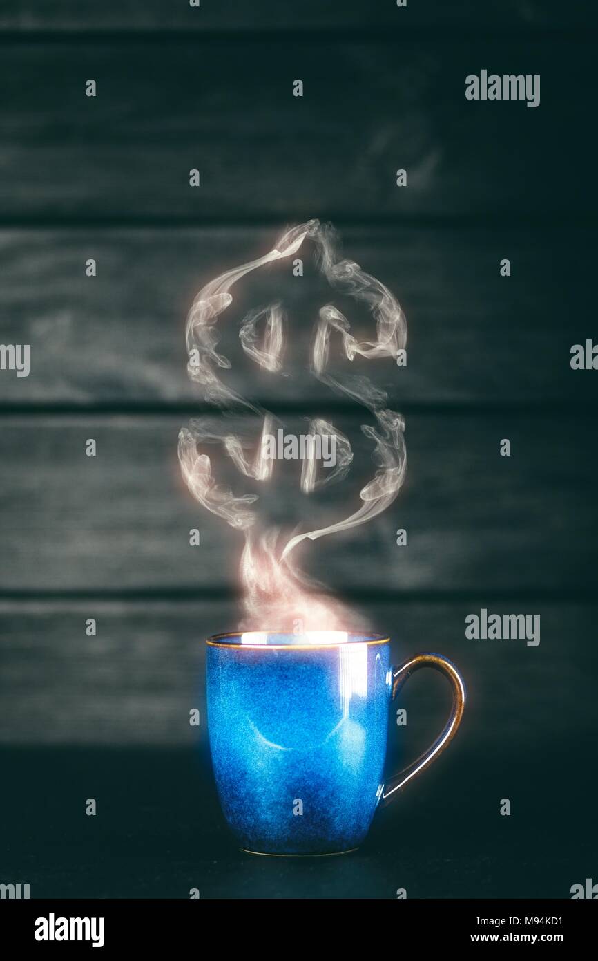Blue coffee mug Stock Photo - Alamy