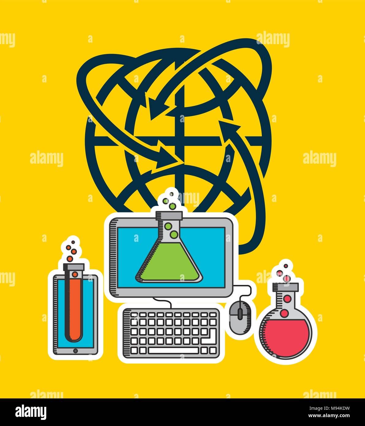 Science lab design Stock Vector Image & Art - Alamy