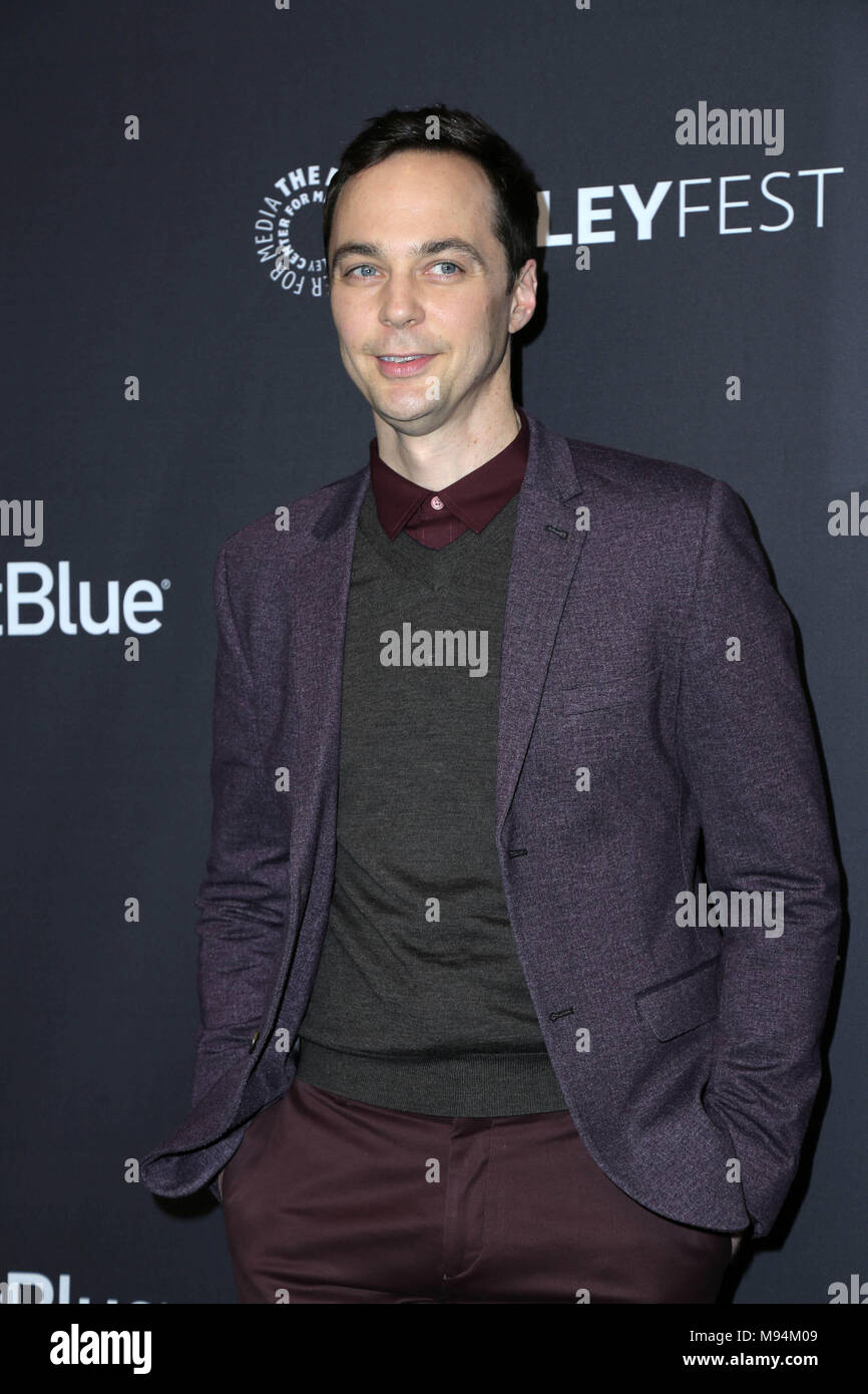Hollywood, Ca. 21st Mar, 2018. Jim Parsons at the 2018 PaleyFest LA ...