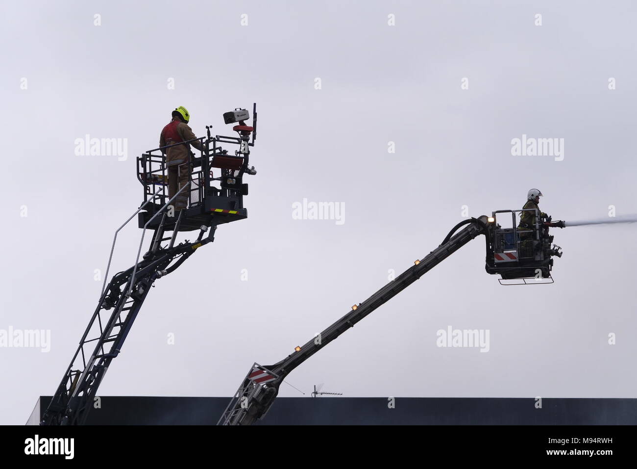 Glasgow, UK. 22 March 2018. Major fire is being fought on Sauchiehall ...