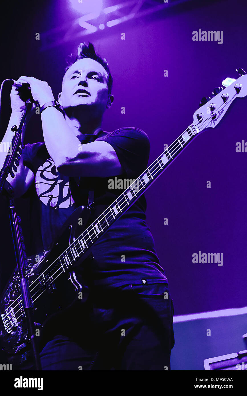 Costa Mesa, CA, USA. 17th Mar, 2018. Mark Hoppus with Blink-182 ...