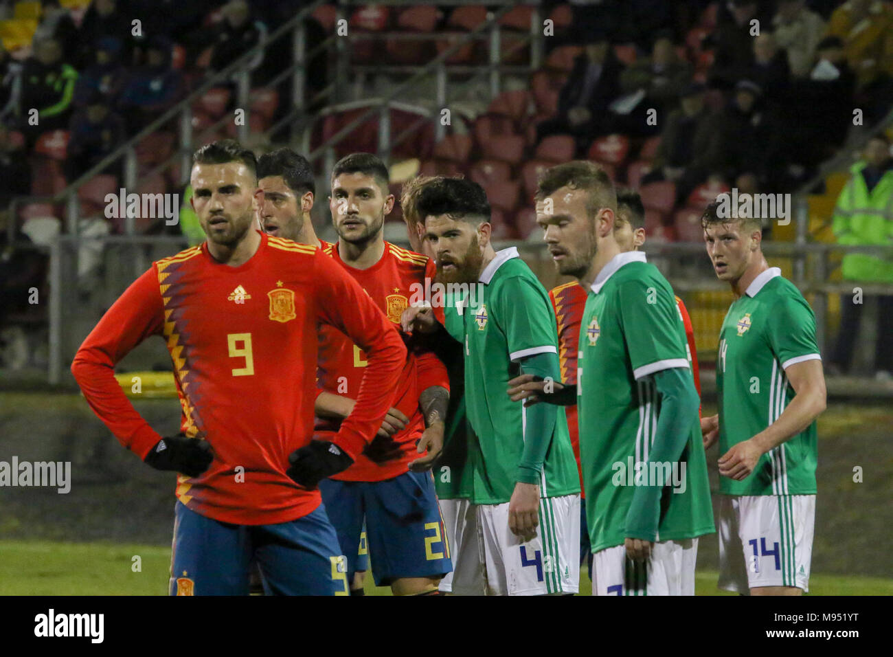 Shamrock Park, Portadown, Northern Ireland UK. 22 March 2018 ...