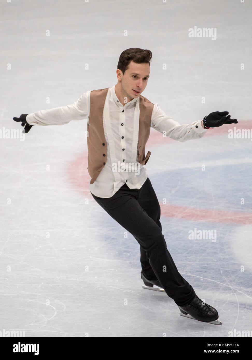 Milan, Italy, on March 22, 2018.Alexei BYCHENKO (ISR) during the ISU ...
