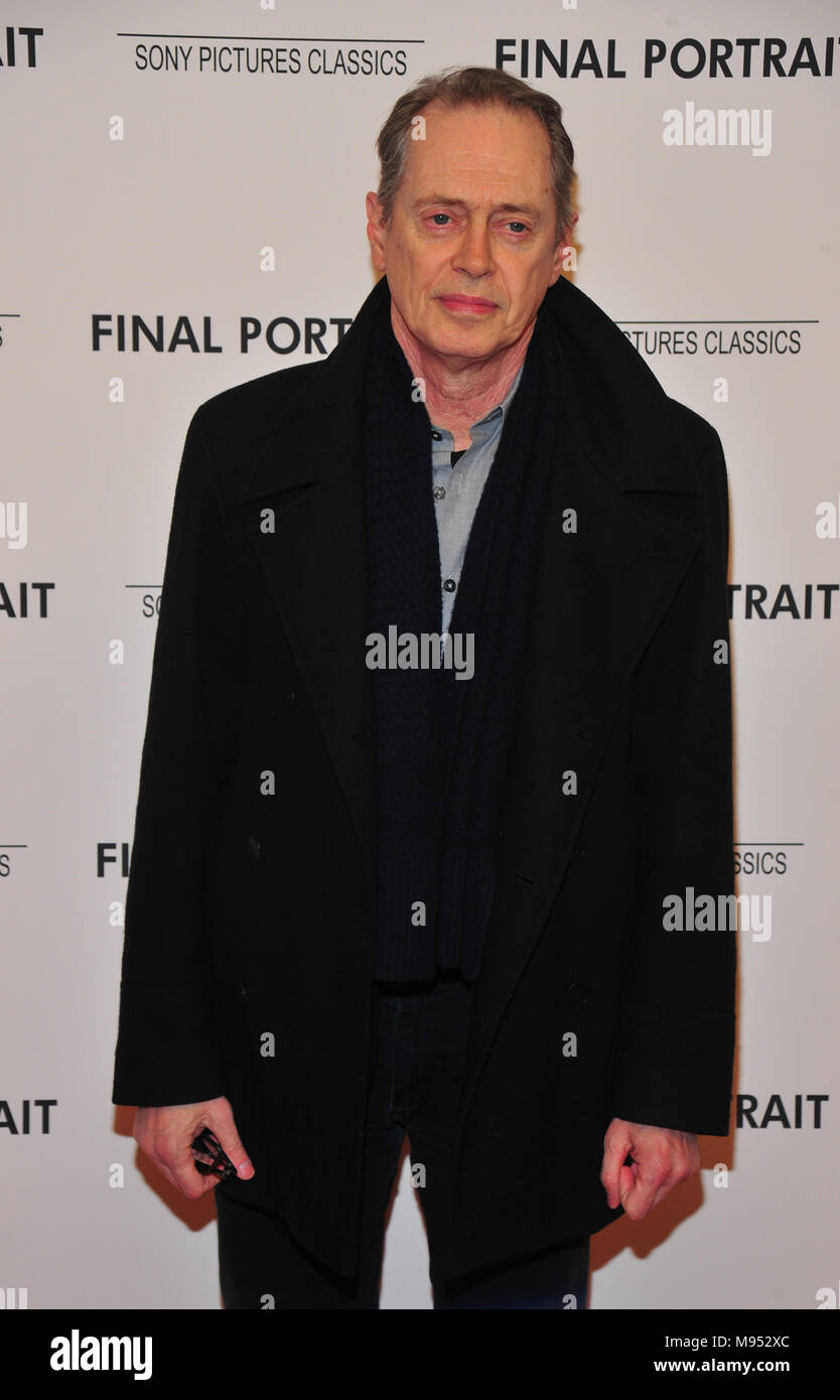 New York, NY, USA. 22nd Mar, 2018. Steve Buscemi attend the 'Final ...