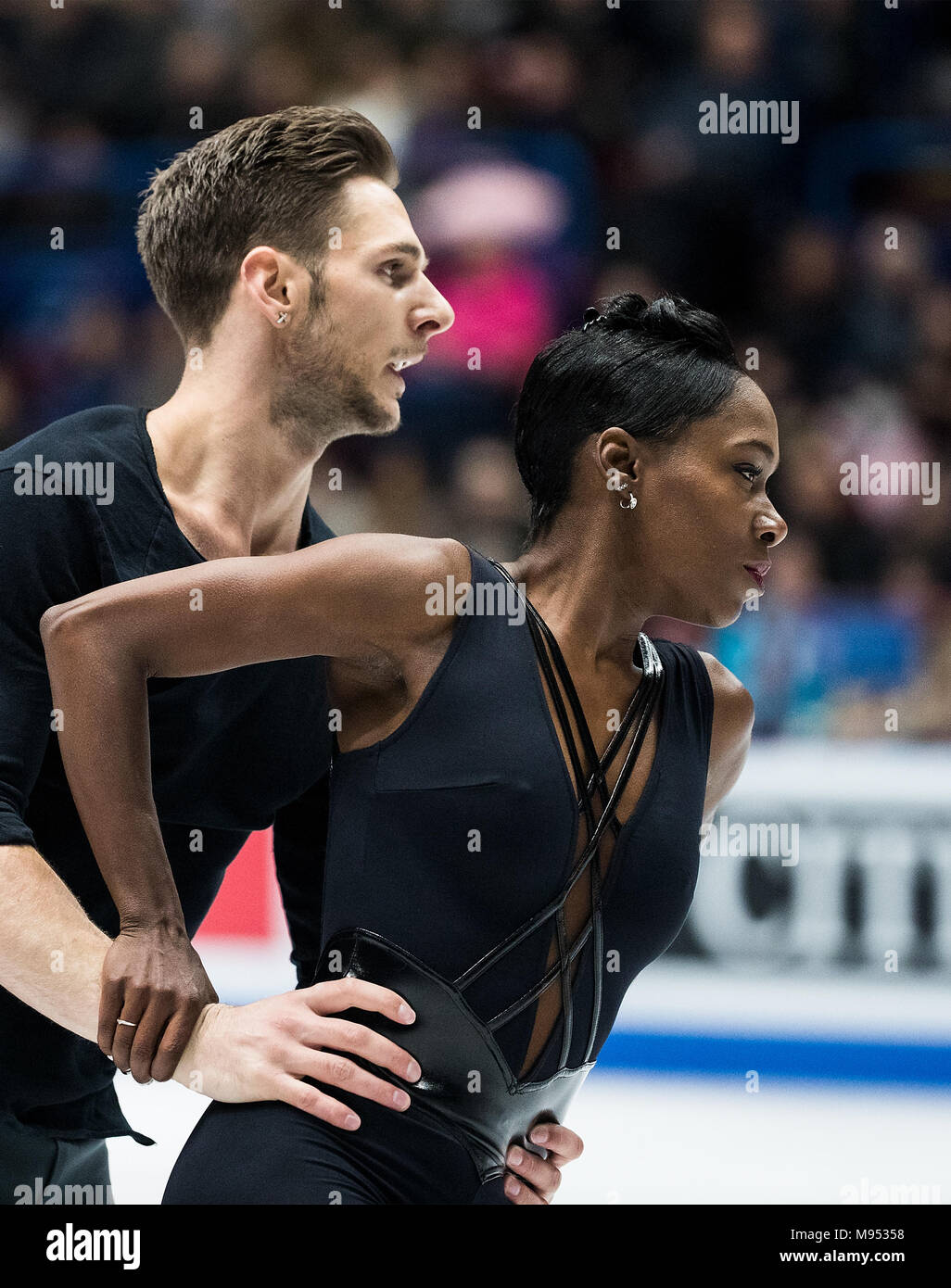 Milan, Italy. 22nd Mar, 2018. Vanessa James (R) and Morgan Cipres of ...