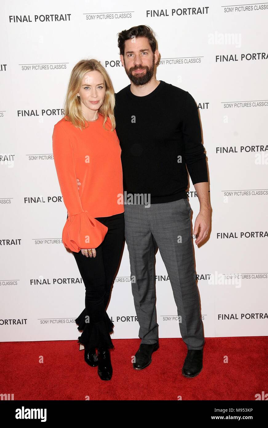 New York, NY, USA. 22nd Mar, 2018. Emily Blunt, John Krasinski at ...