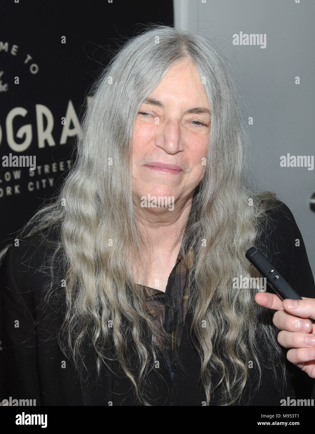 New York, NY, USA. 22nd Mar, 2018. Patti Smith attends Metrograph 2nd ...