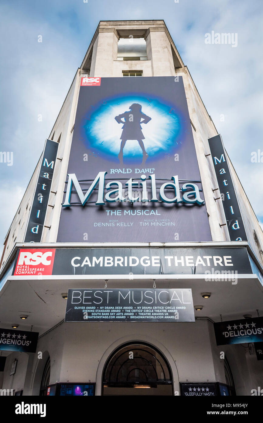Roald Dahl's Matilda, the musical, at the Cambridge Theatre in London's ...