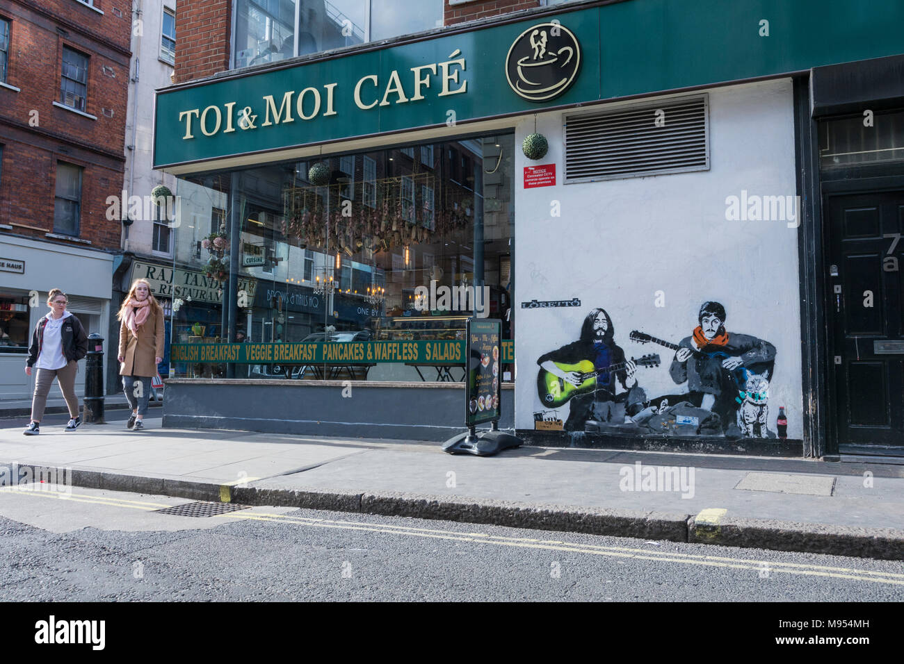 Street art by Loretto of John Lennon and Paul McCartney on D'Arblay ...
