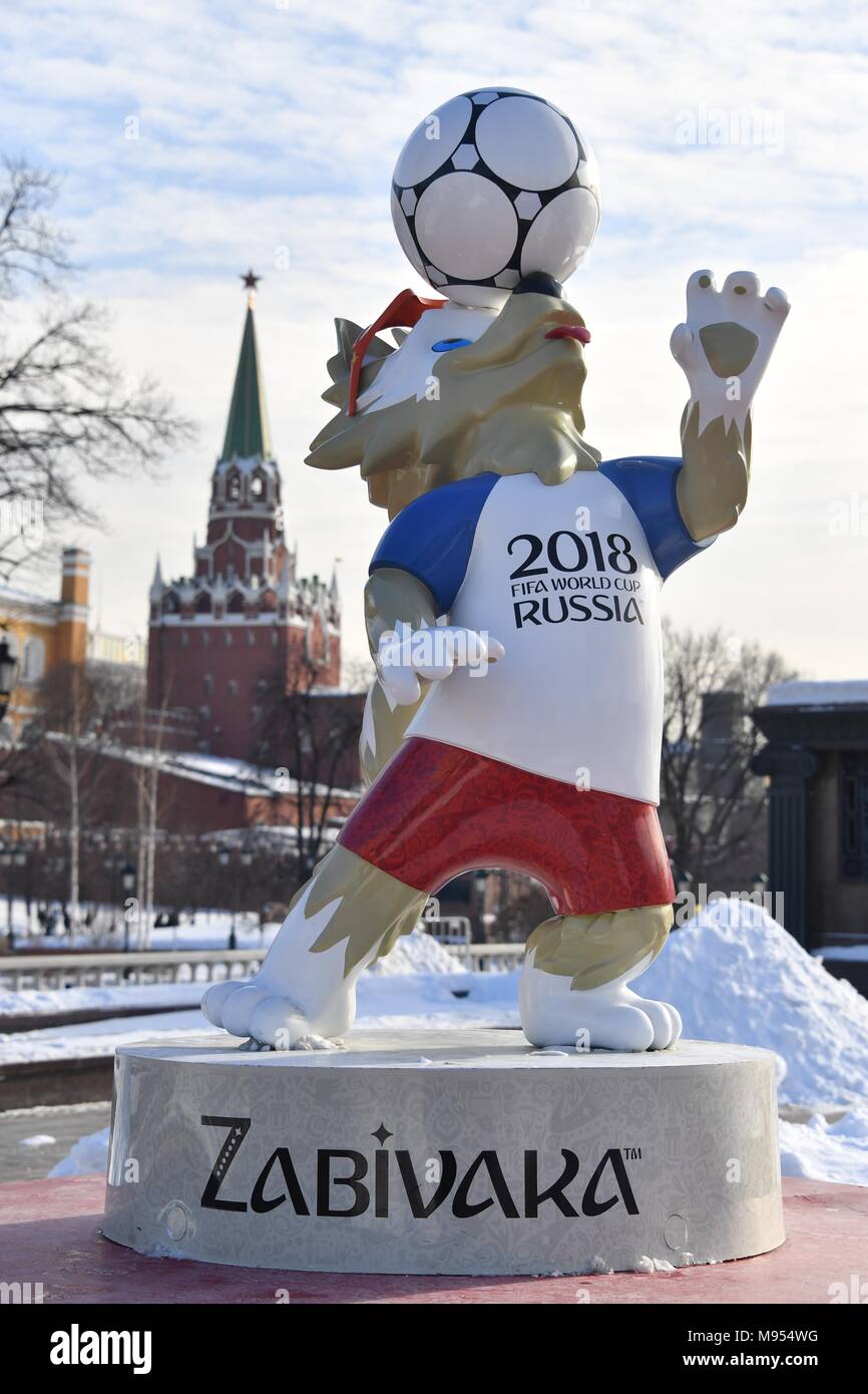 March 6 2018 Russia Moscow Official 2018 Fifa World Cup Mascot