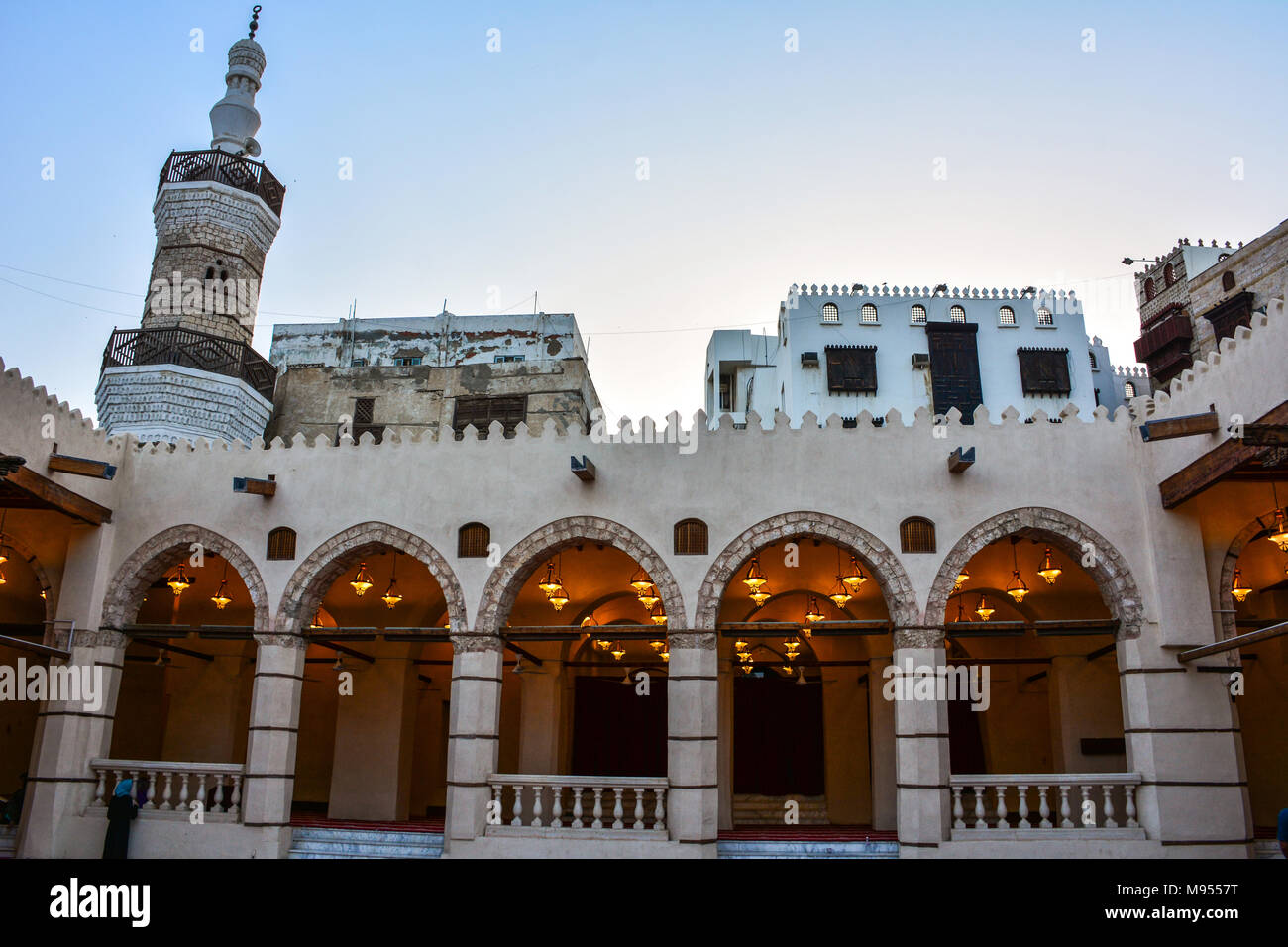 interior seen of old mosque in unesco world heritage historical village ...