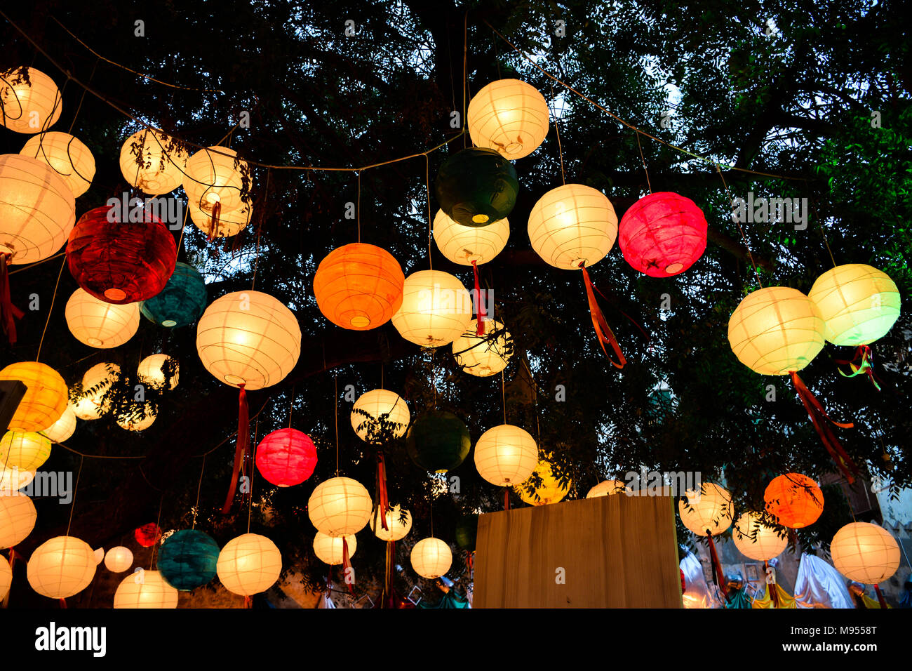 decorative hanging lights Stock Photo - Alamy