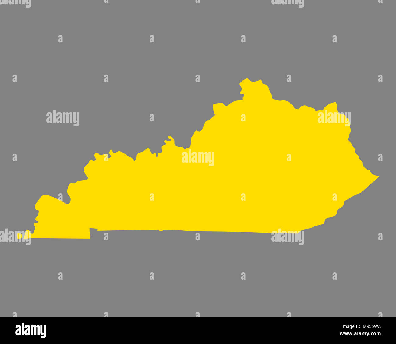 Map of Kentucky Stock Photo - Alamy