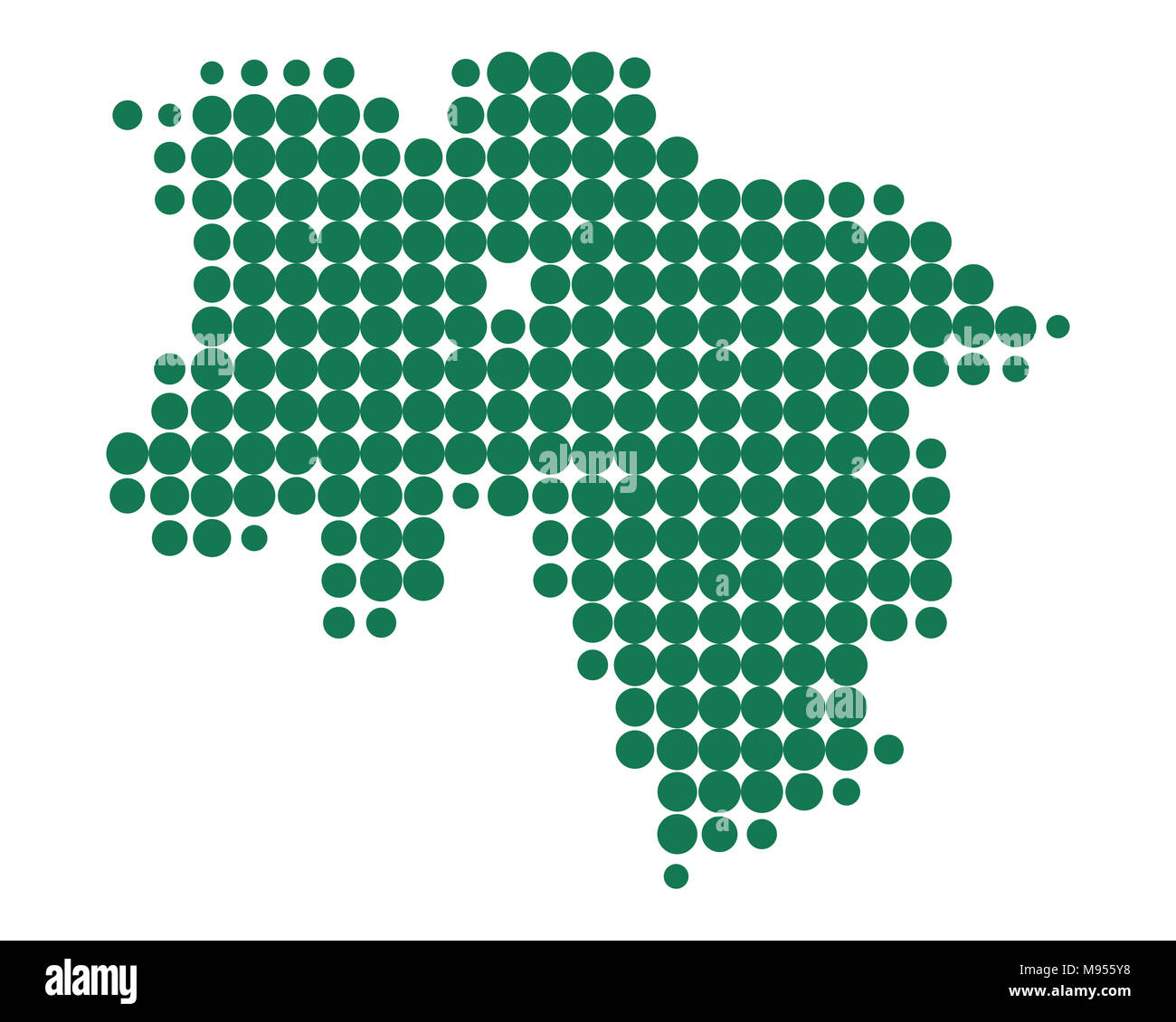 Map of Lower Saxony Stock Photo - Alamy