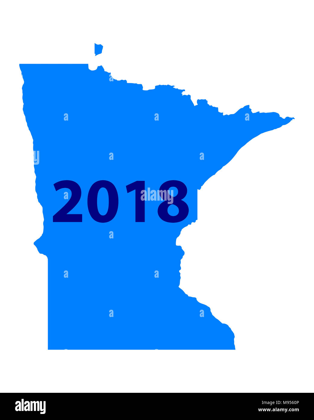 Map of Minnesota 2018 Stock Photo - Alamy