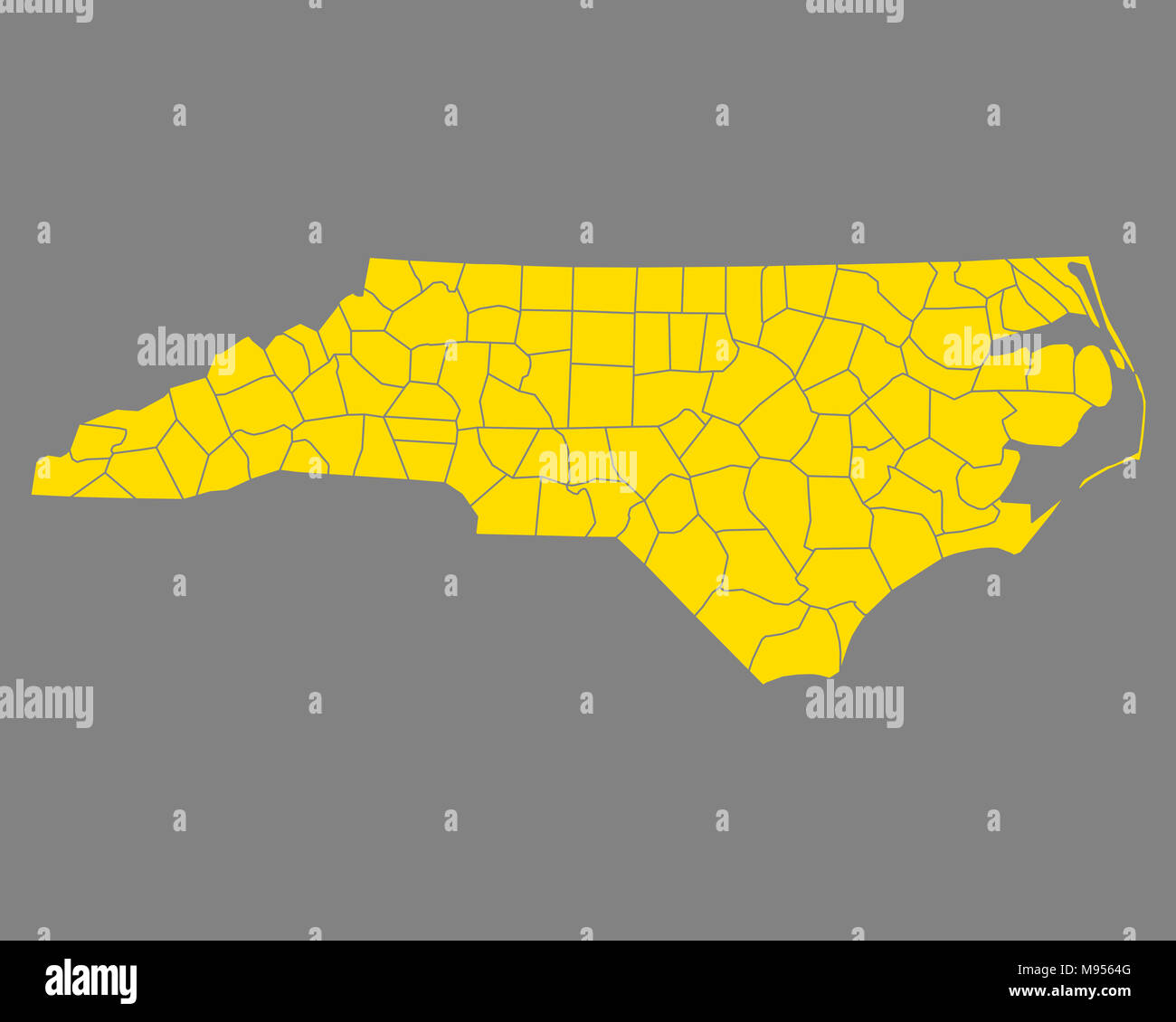 Map of North Carolina Stock Photo - Alamy