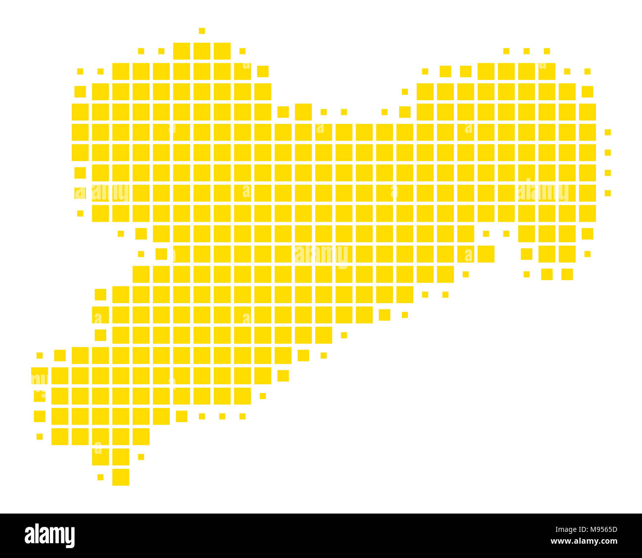 Map of Saxony Stock Photo - Alamy