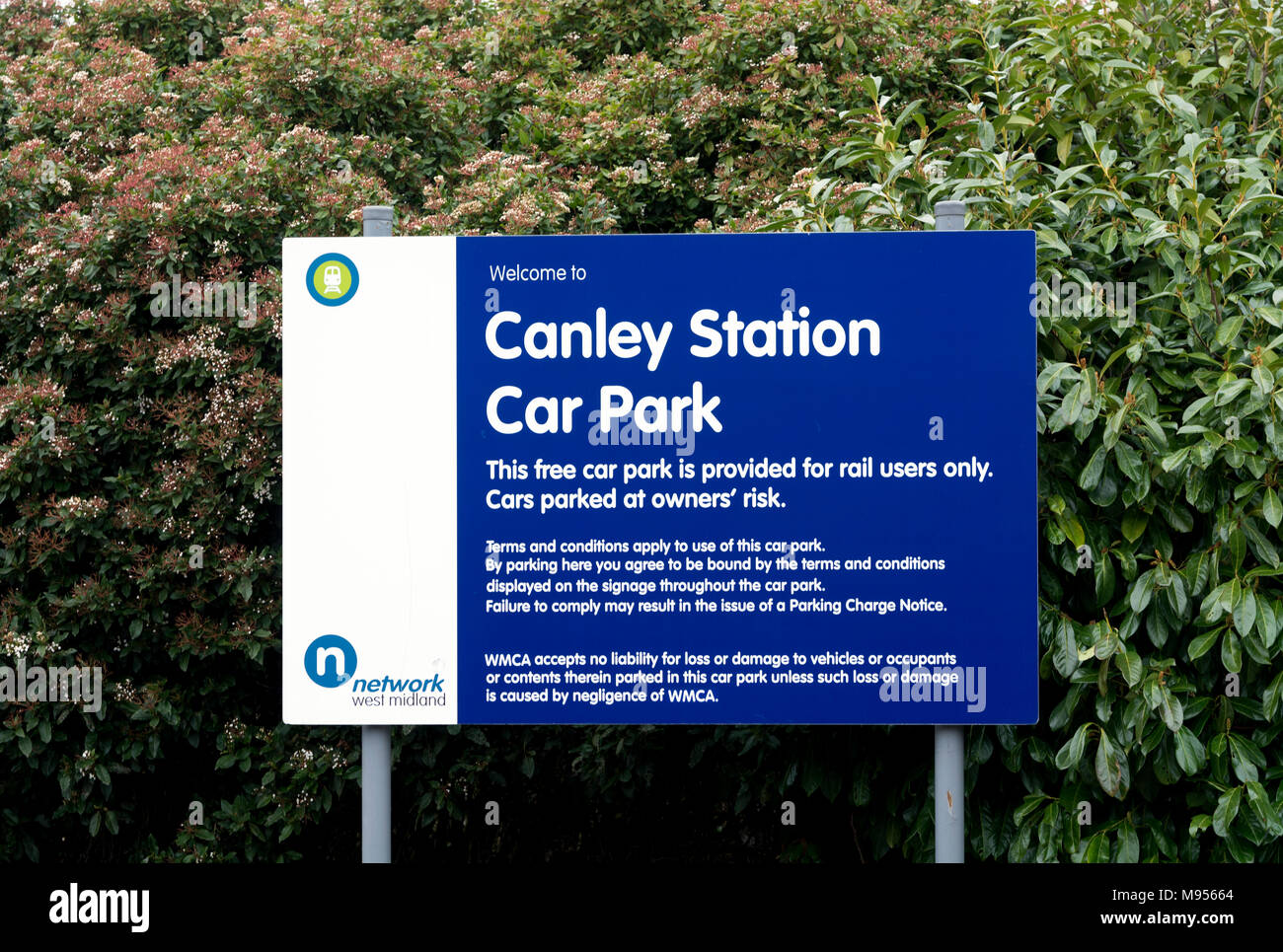 Canley railway station car park sign, Coventry, West Midlands, England ...