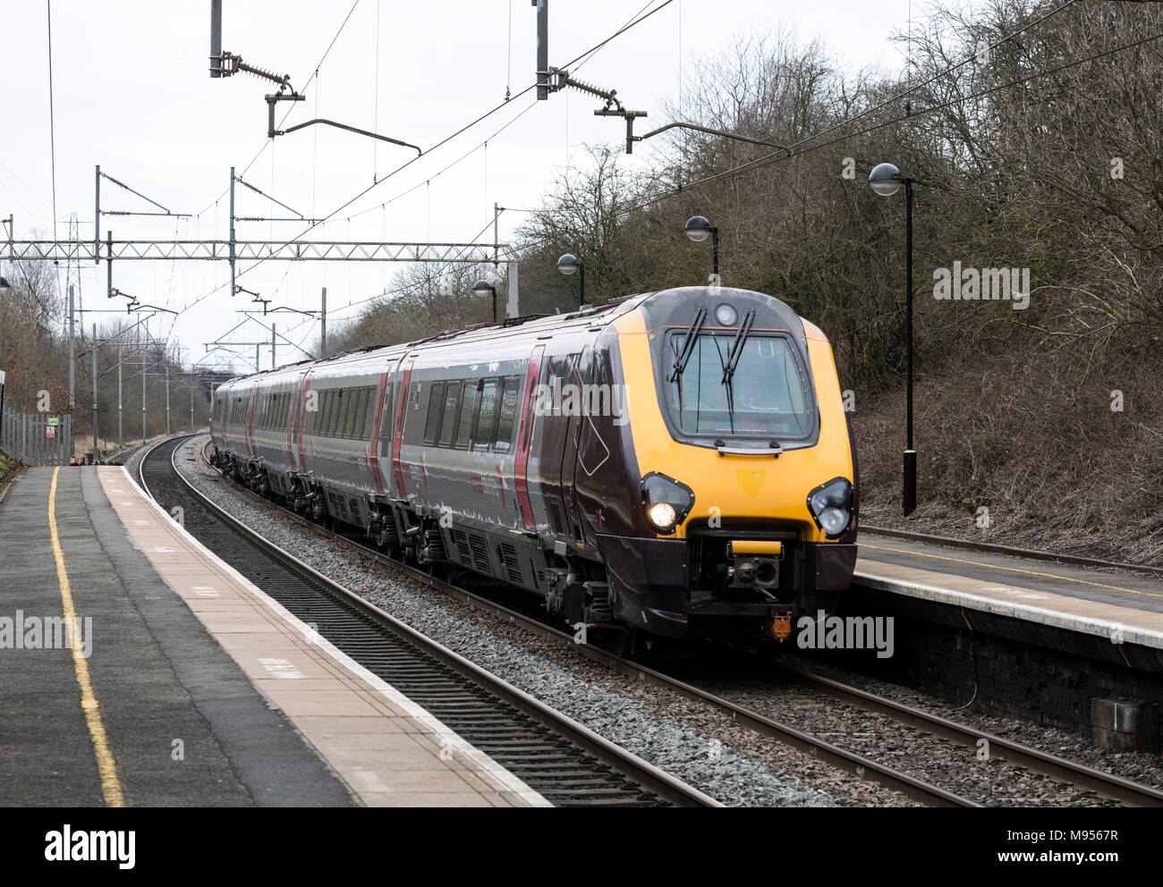 Cross Country Voyager diesel train passing through Canley station ...