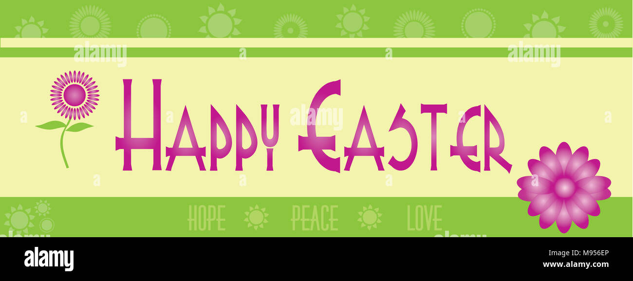 Happy Easter Banner Stock Photo - Alamy