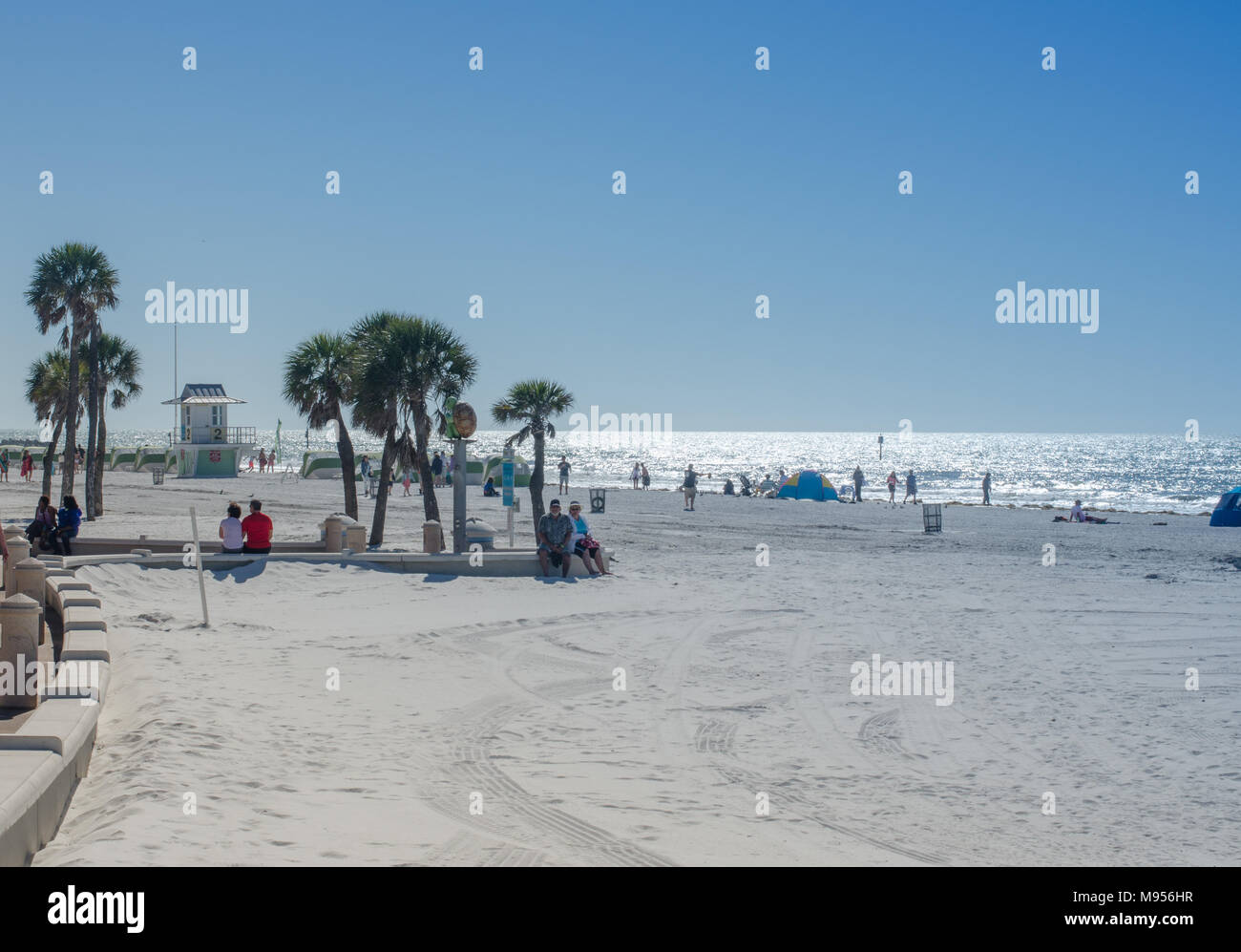 Clearwater Beach scene in Florida Stock Photo - Alamy