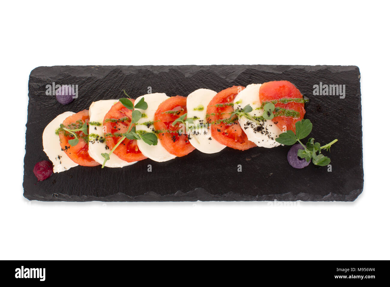 Tasty mediterranean caprese salad Cut Out Stock Images & Pictures - Alamy