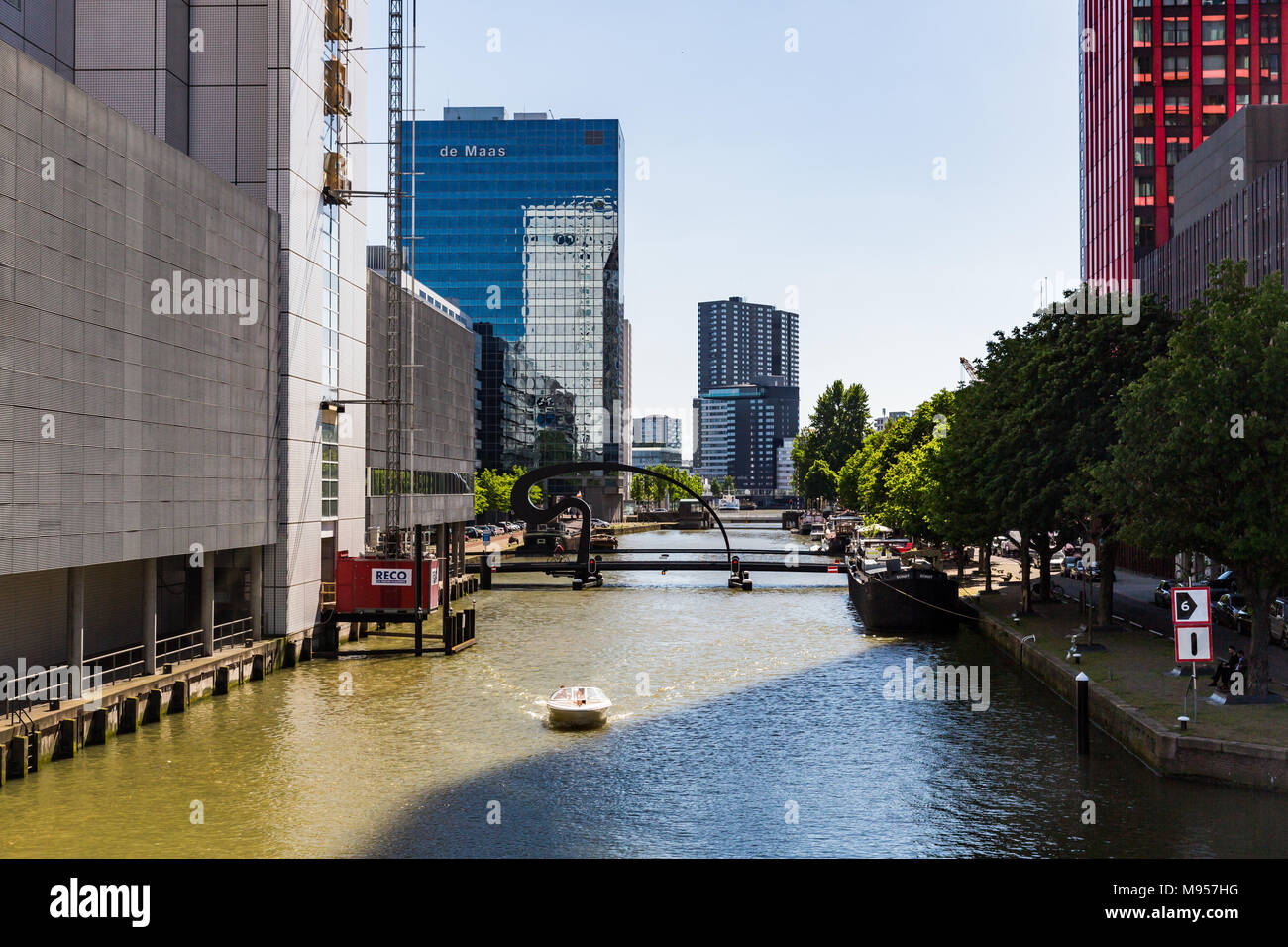ROTTERDAM, NETHERLANDS - MAY 25, 2017: Exterior view of the Wijnhaven ...