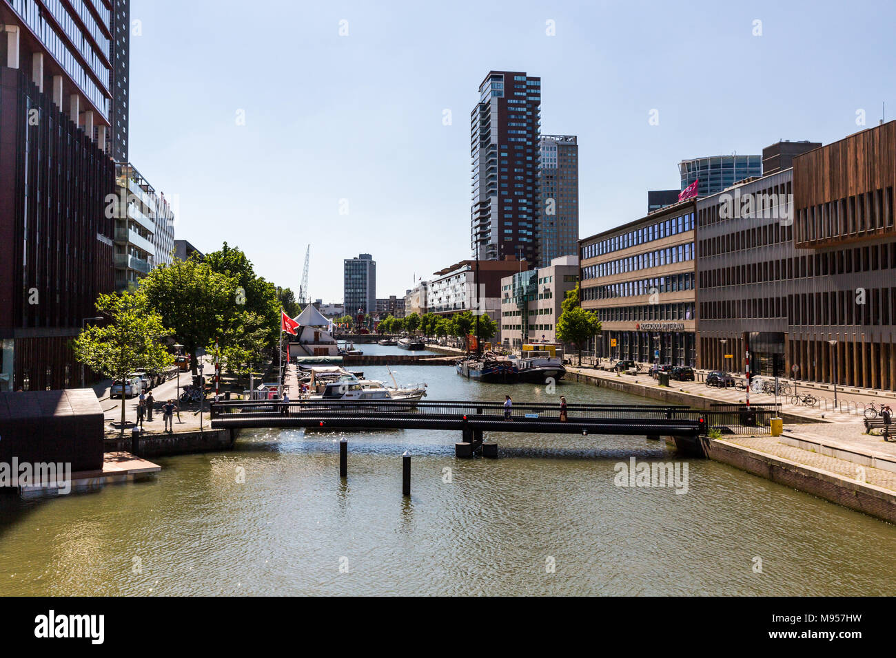 ROTTERDAM, NETHERLANDS - MAY 25, 2017: Exterior view of the Wijnhaven ...