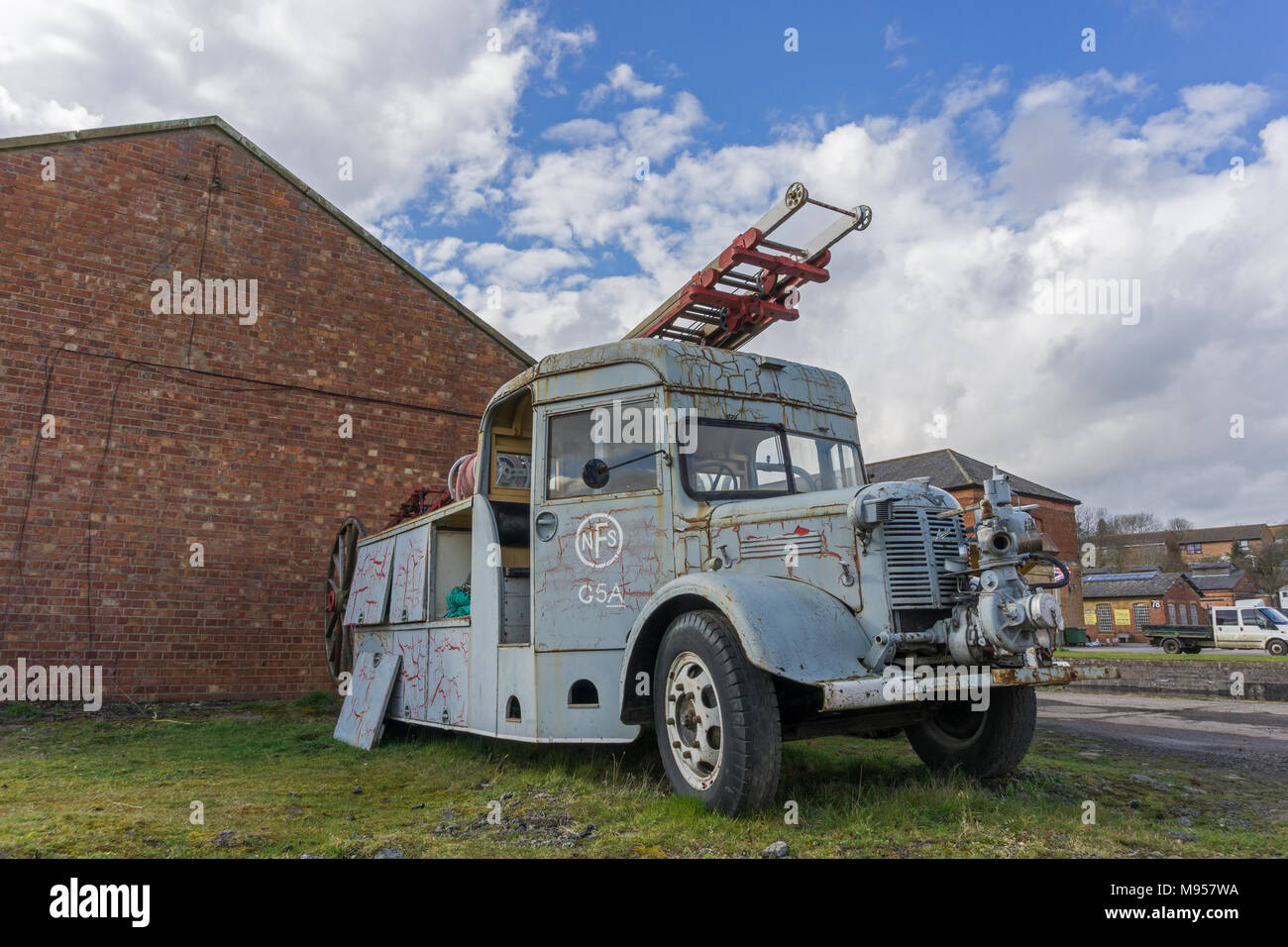 Battered old fire engine at the former Royal Ordnance Depot, Weedon ...