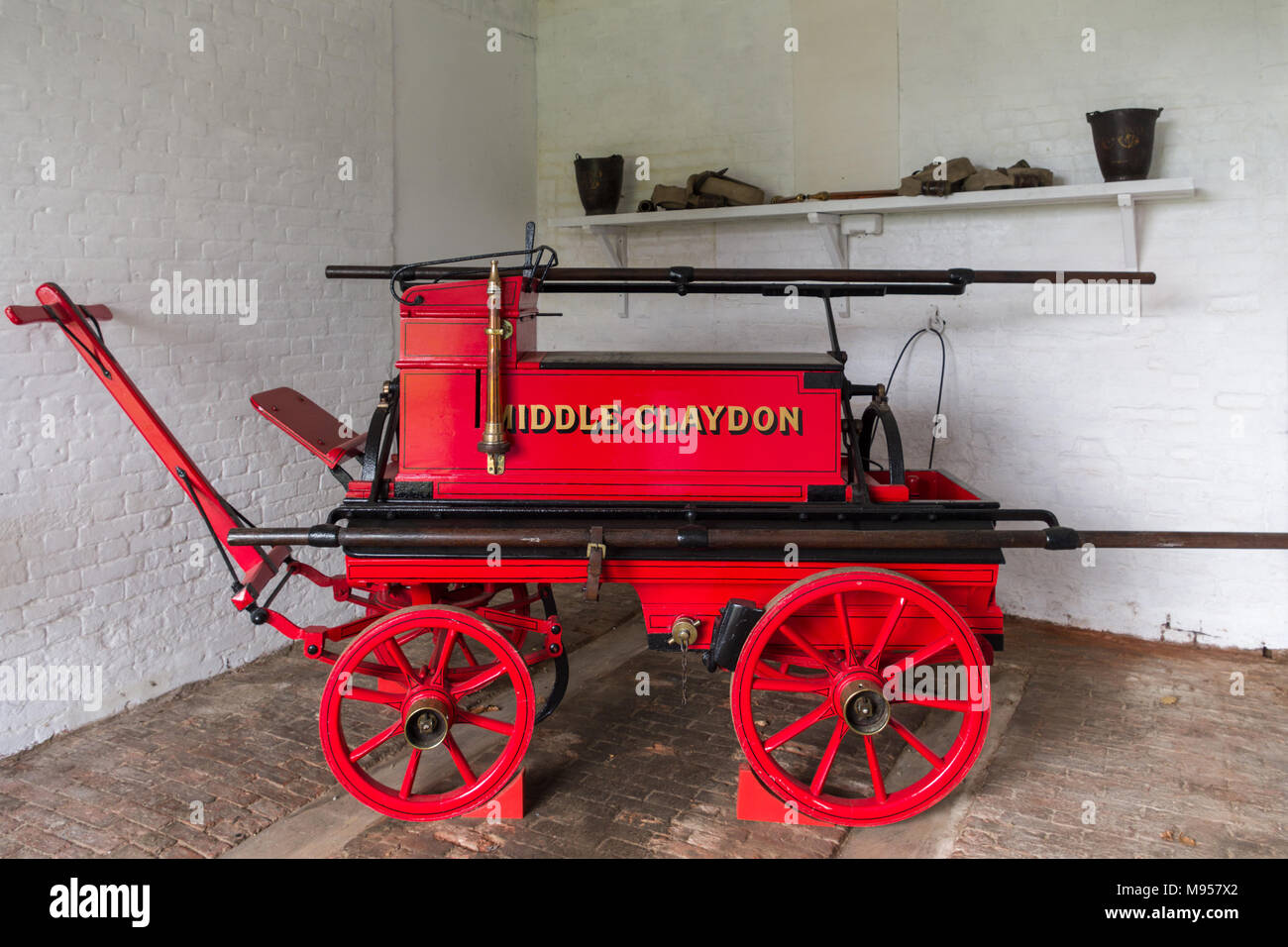 Historic fire engine, built c1860 by Shand Mason &co, Middle Claydon ...
