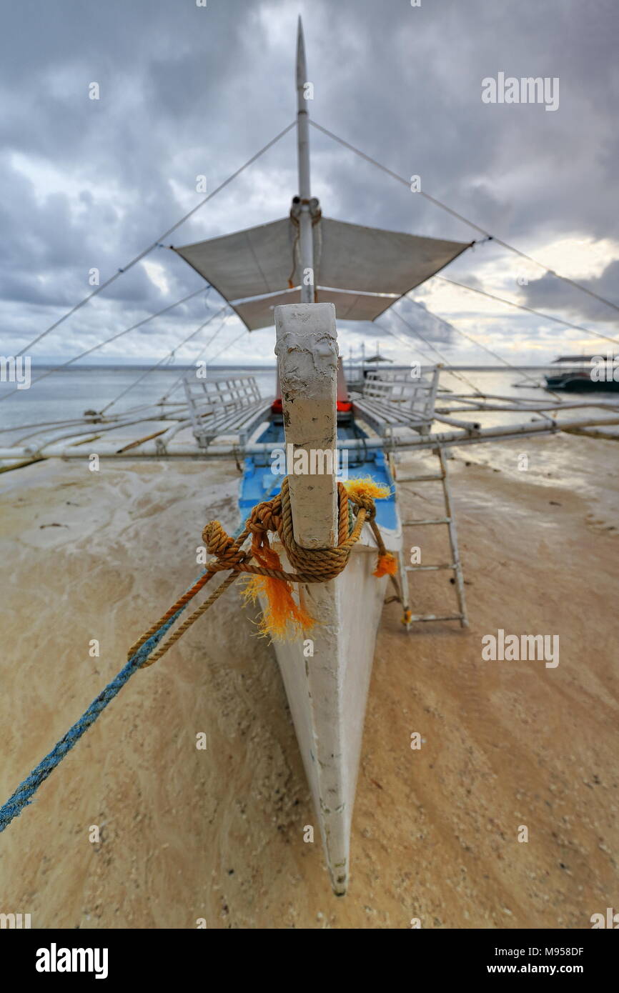 Balangay or bangka-double outrigger boat for touristic use of the ...