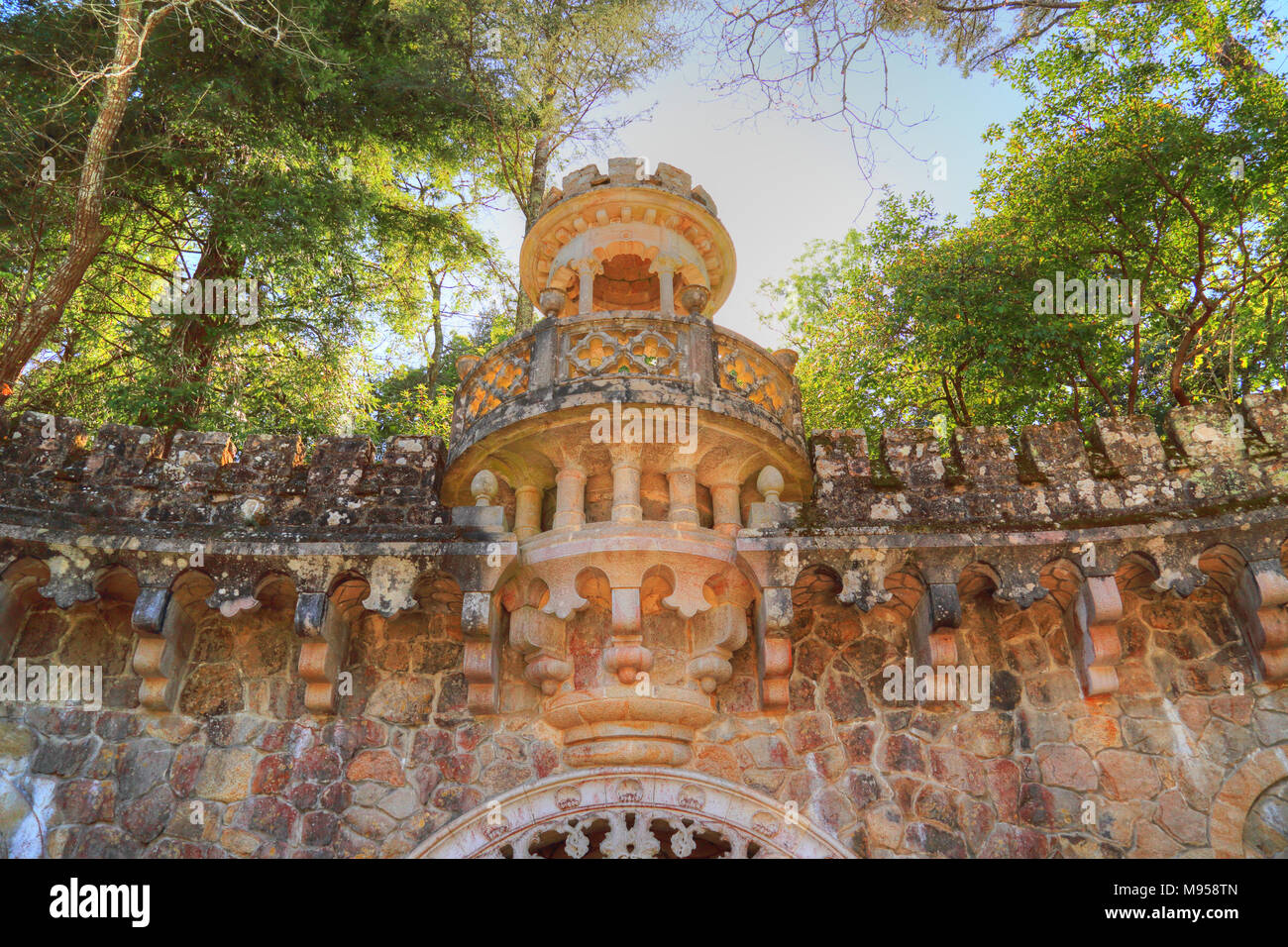 Quinta da Regaleira scenic castle Stock Photo - Alamy